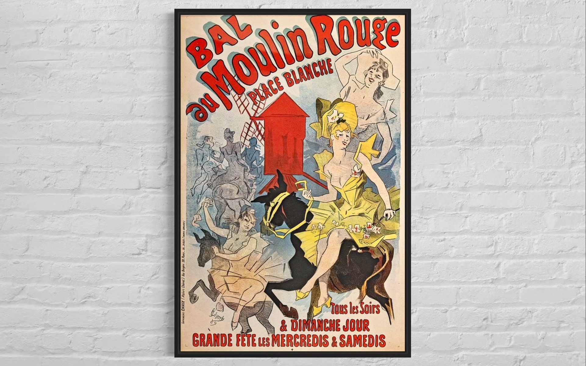 Bal Au Moulin Rouge Poster Reproduction Originally Created by Jules ...