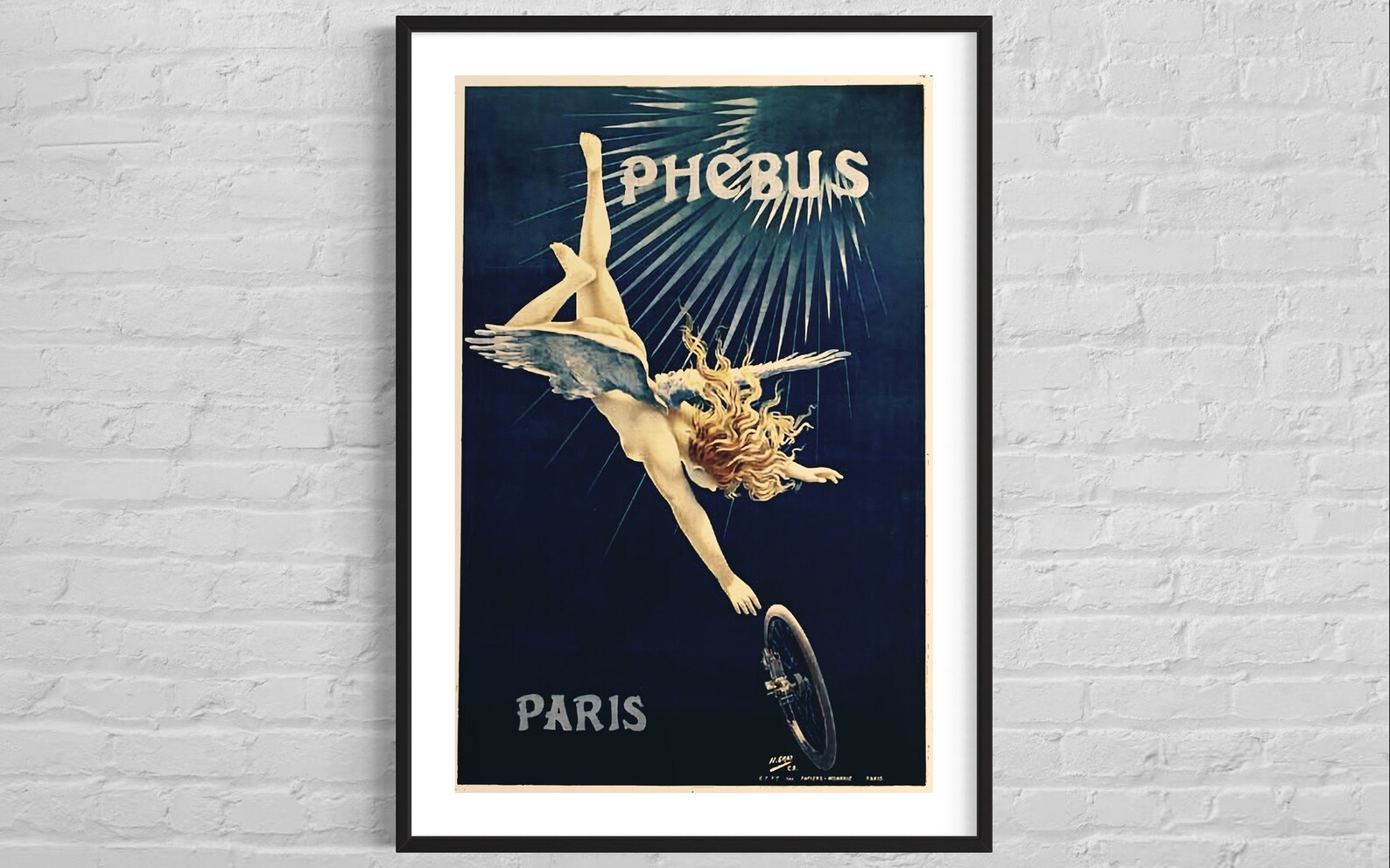 Phebus Bicycles Paris Poster, Vintage Advertising Reproduction ...