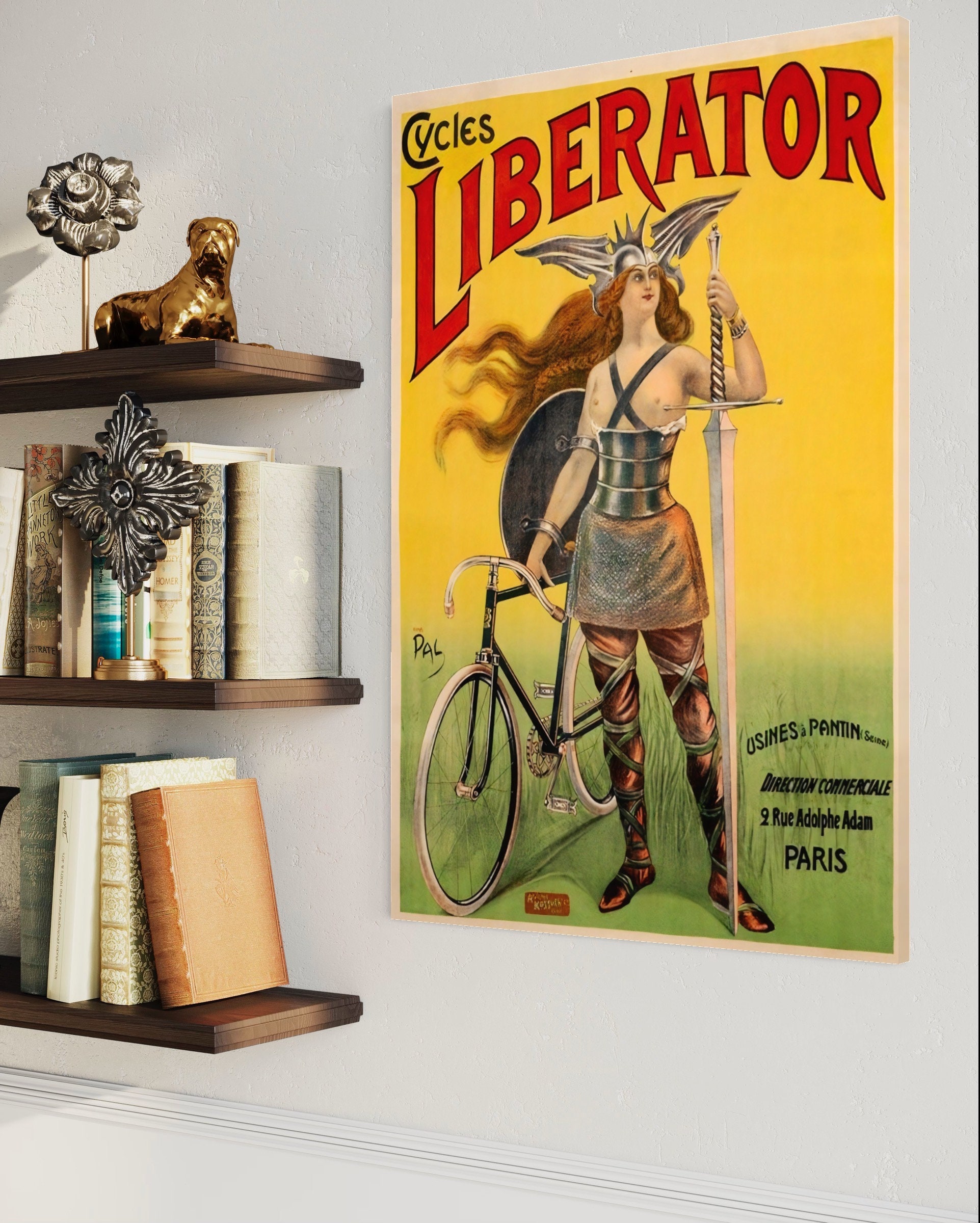 The Cycles Liberator, Poster, Art Deco Image, French Advertising ...