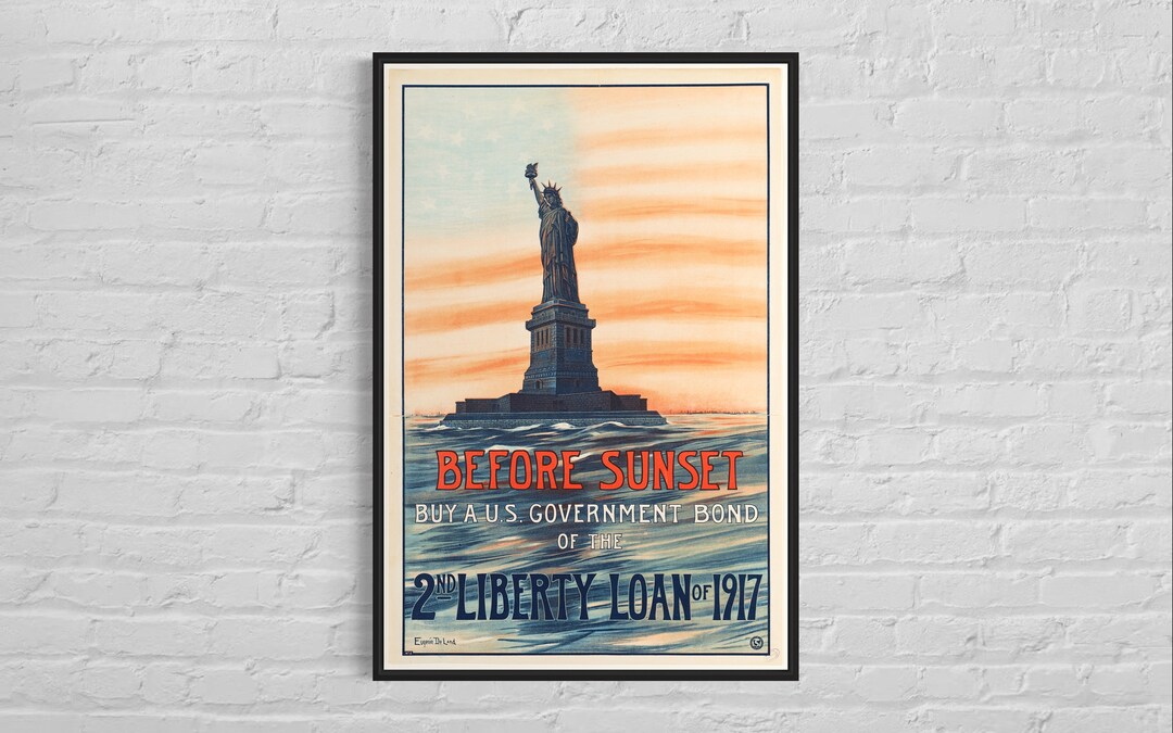 Lady Liberty Poster Selling Government Bonds 1917, New York Poster ...