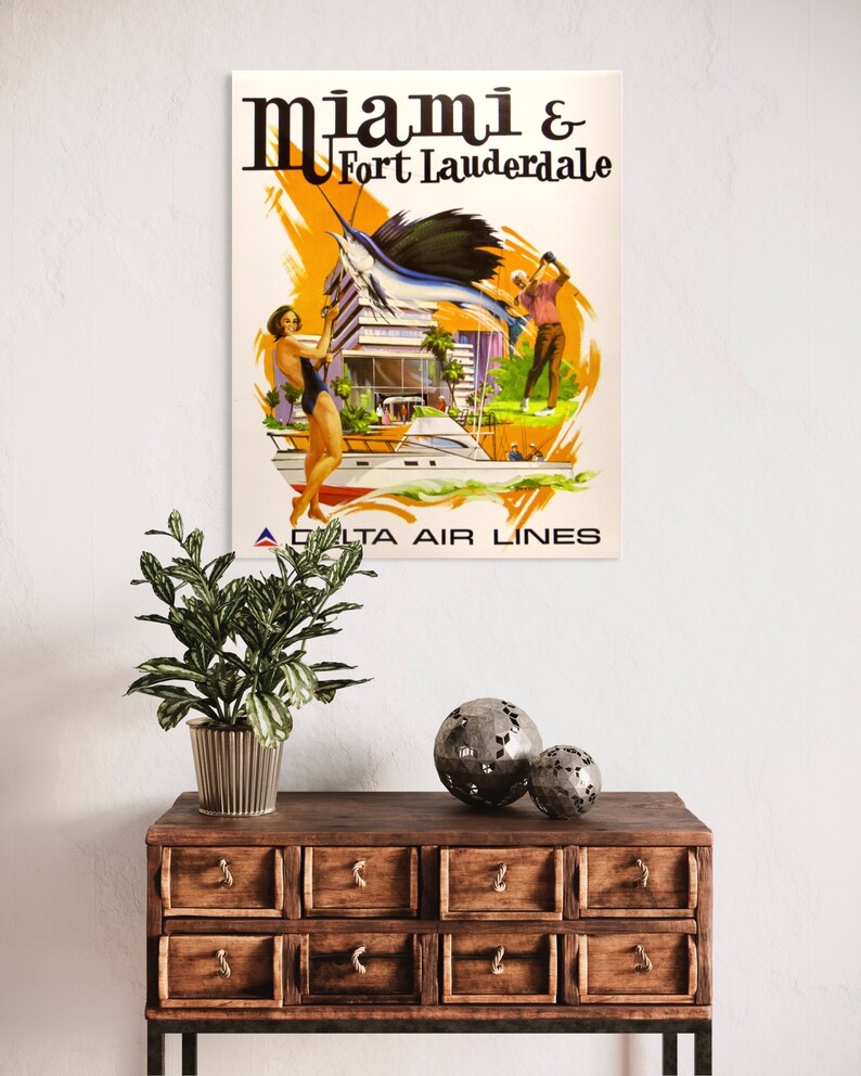 Miami Travel Poster, Wall Art, US Travel Poster, - Etsy