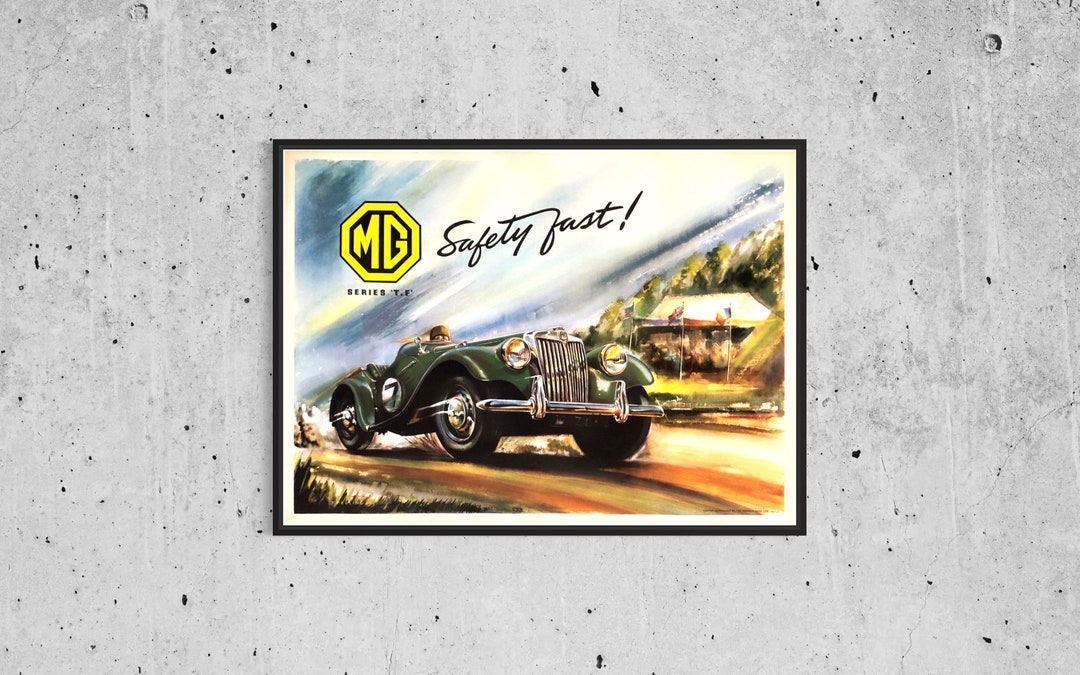 MG Roadster Poster, Wall Art, Auto Related Art, Garage Wall Art, Art ...