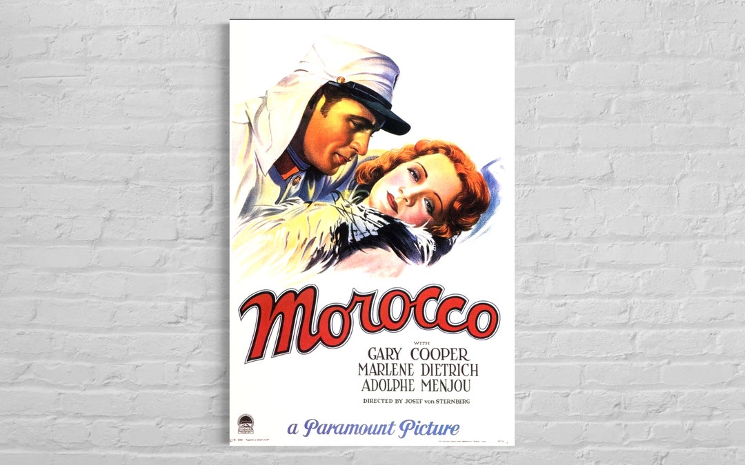 Morocco Movie Poster Reproduction, Originally. Starting Gary Cooper ...