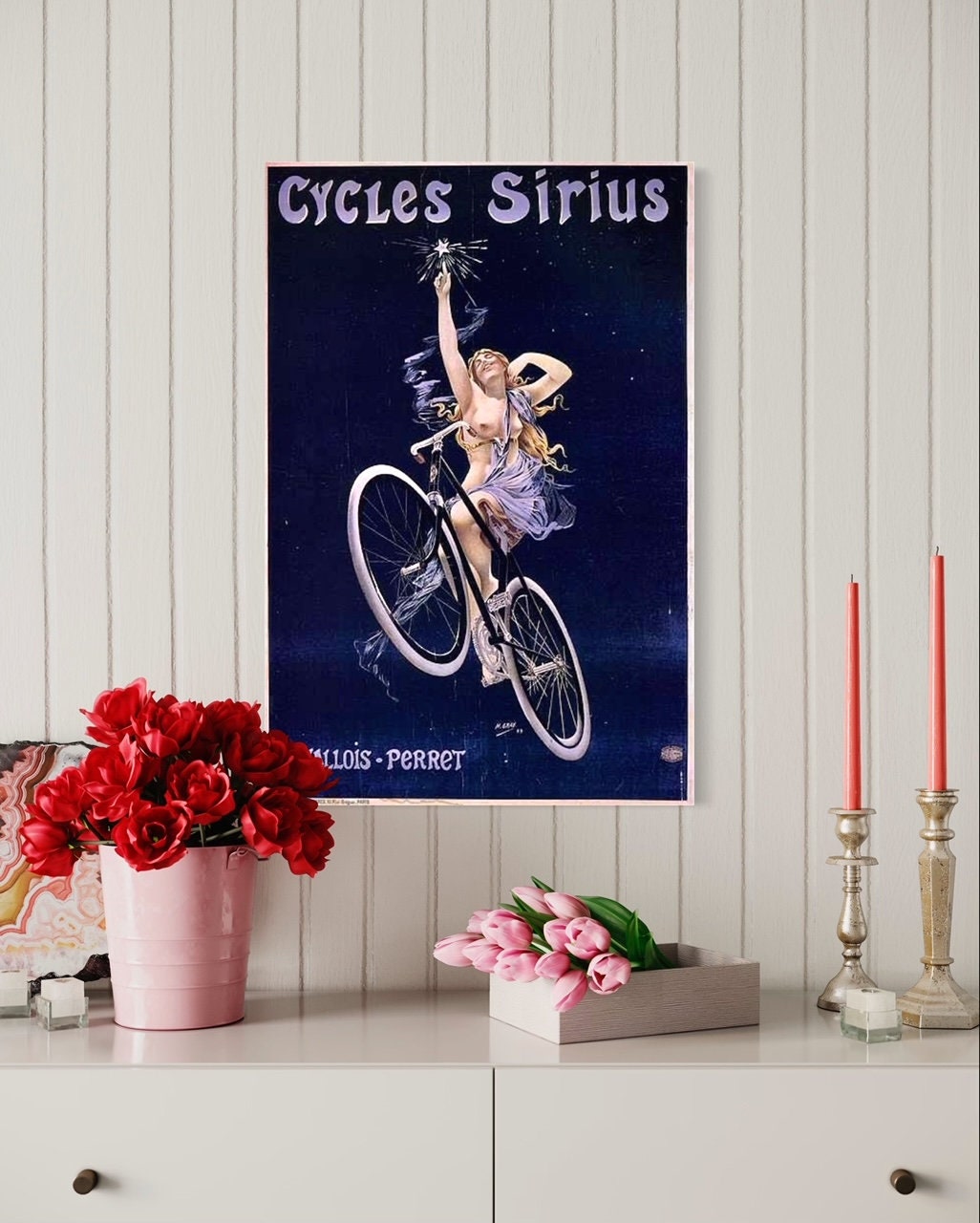 Cycles Sirius, Bicycle Poster, Colorful French Poster, Art Nouveau ...