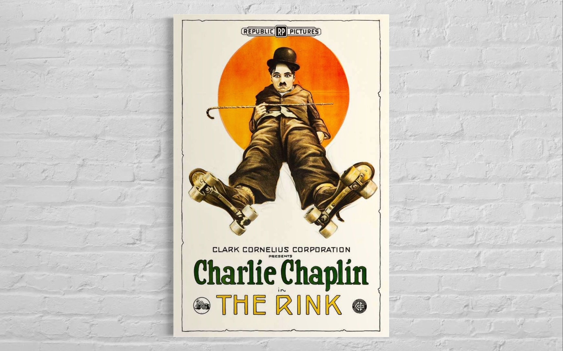 Charlie Chaplin the Rink Movie Poster Reproduction, Released in 1916 - Etsy