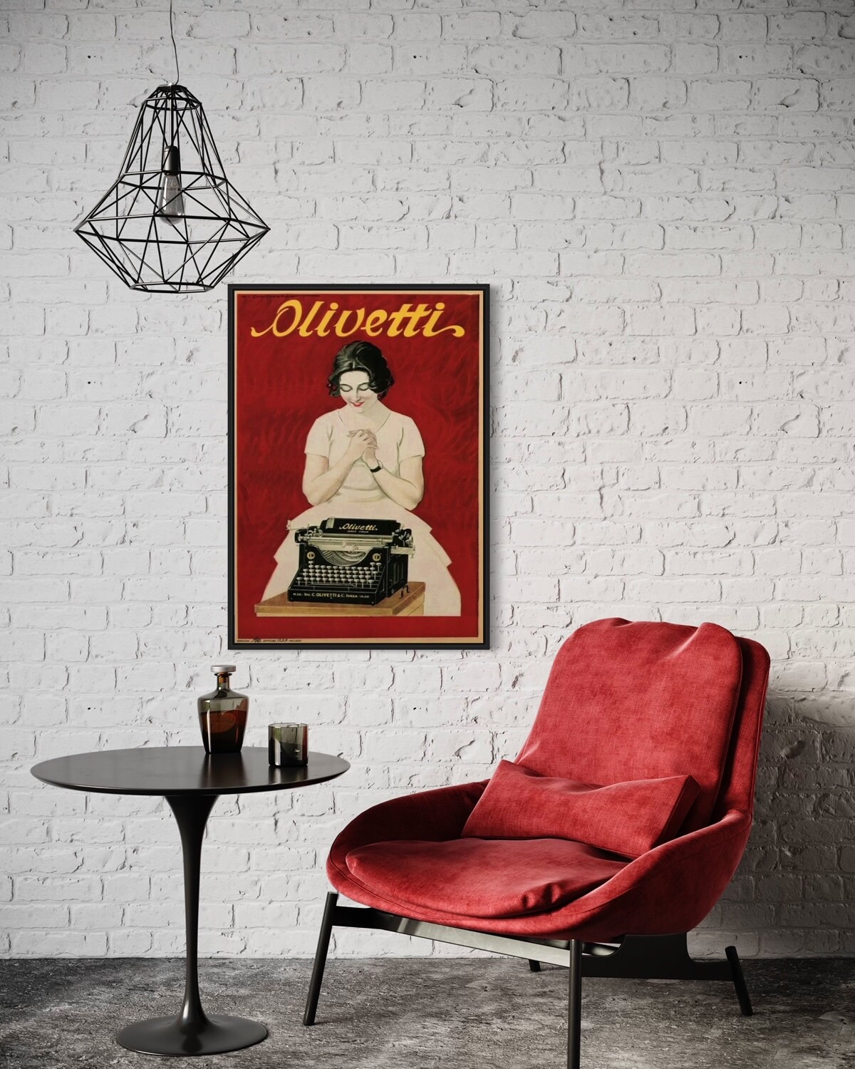 Olivetti Typewriters, Advertisement Décor, Poster Wall Art, Leonatto ...