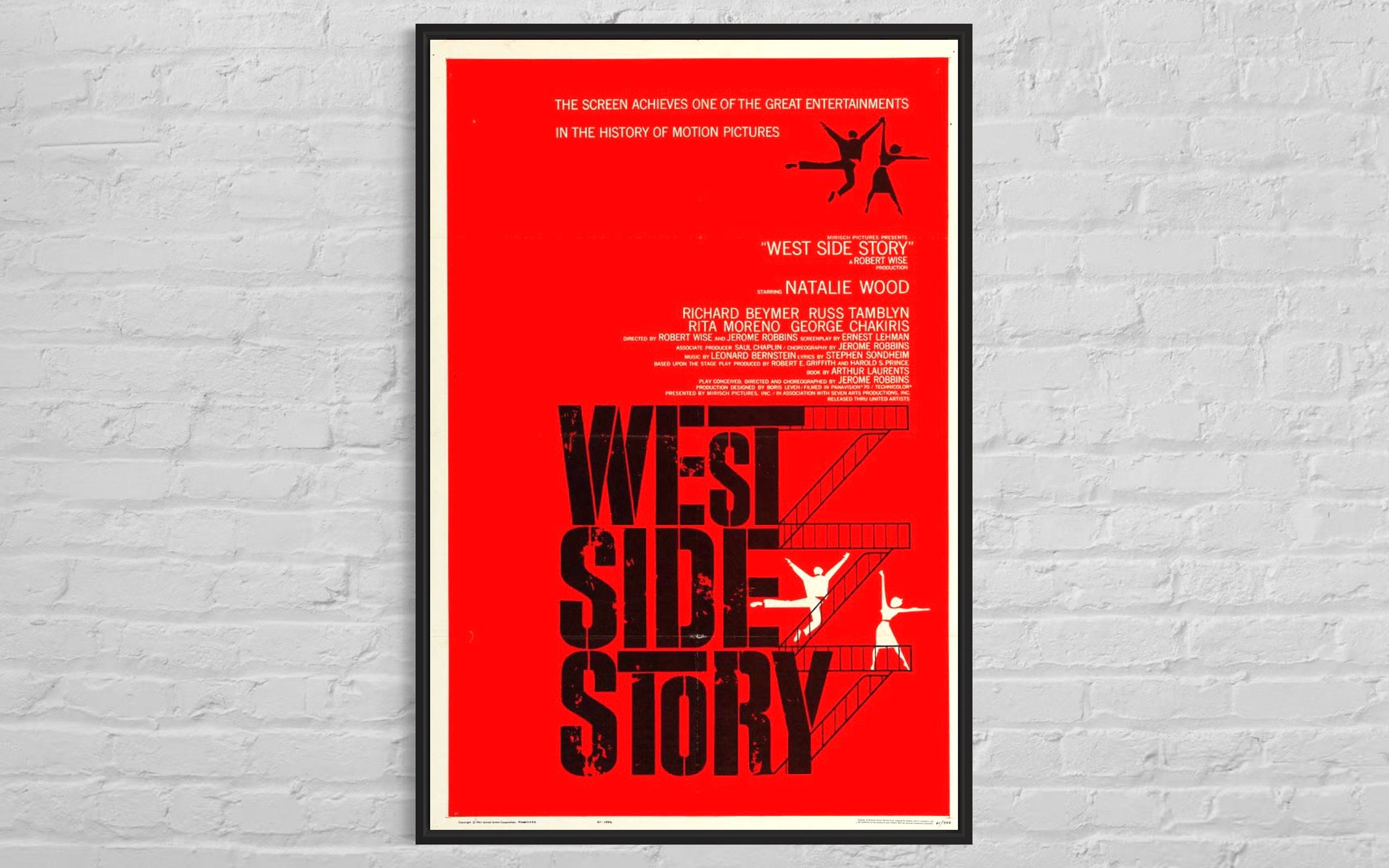 West Side Story Movie Poster Reproduction, Originally Released in 1961 ...