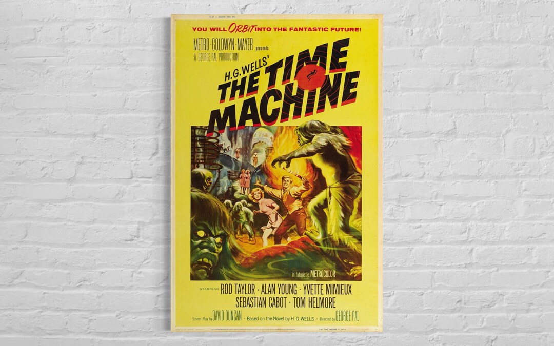 The Time Machine by GH Wells, Movie Poster Reproduction, Wall Art ...
