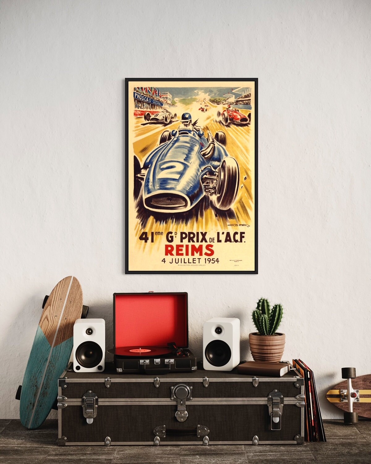 Grand Prix Reims 1954, Racing Posters, Auto Posters, Auto Related Art ...