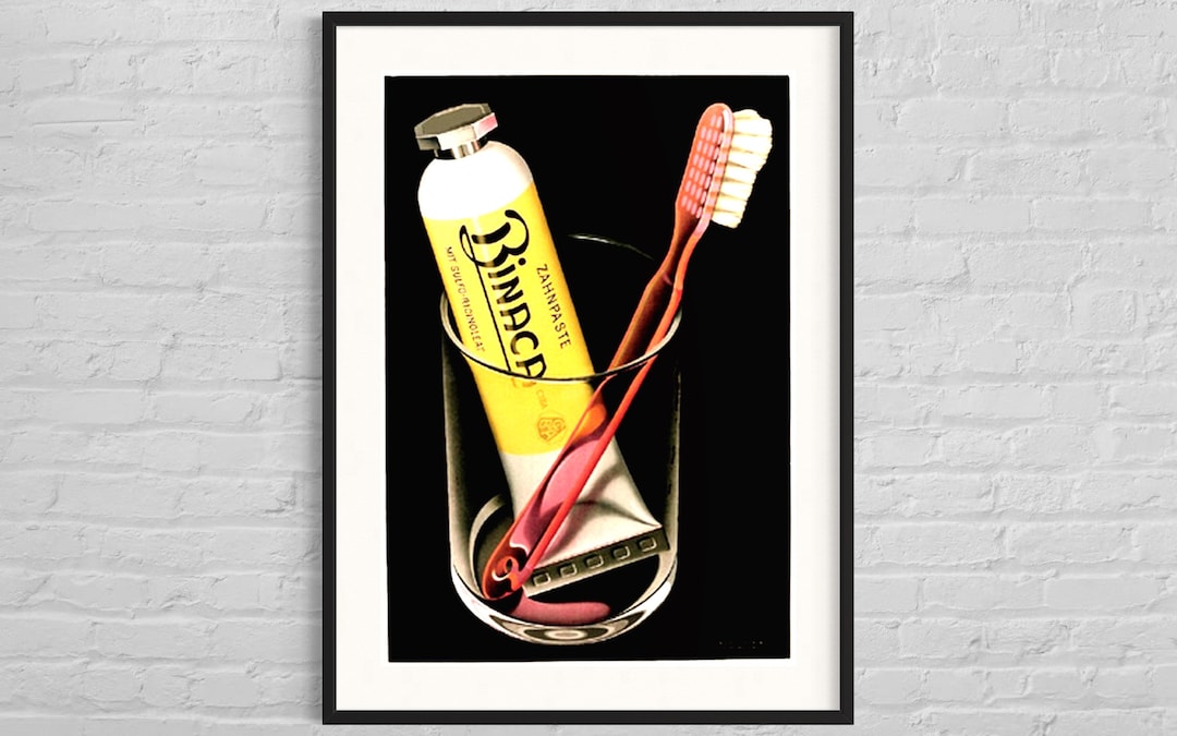 Bianca Toothpaste Poster, Unique Bathroom Wall Art, Toothpaste ...