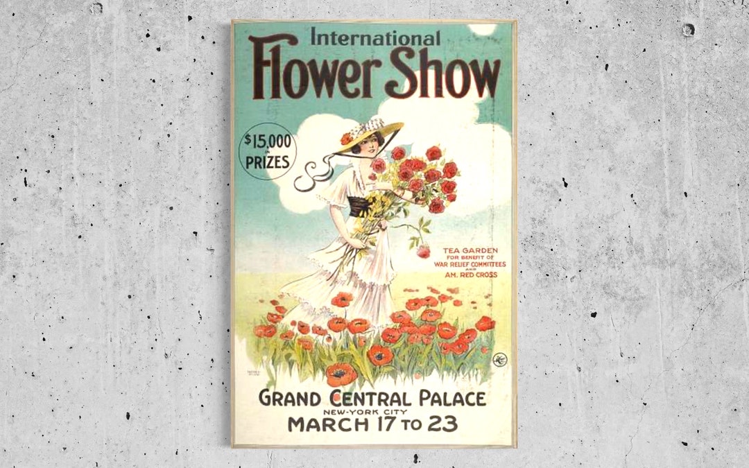 International Flower Show Poster Reproduction. Art Deco Poster, Wall ...