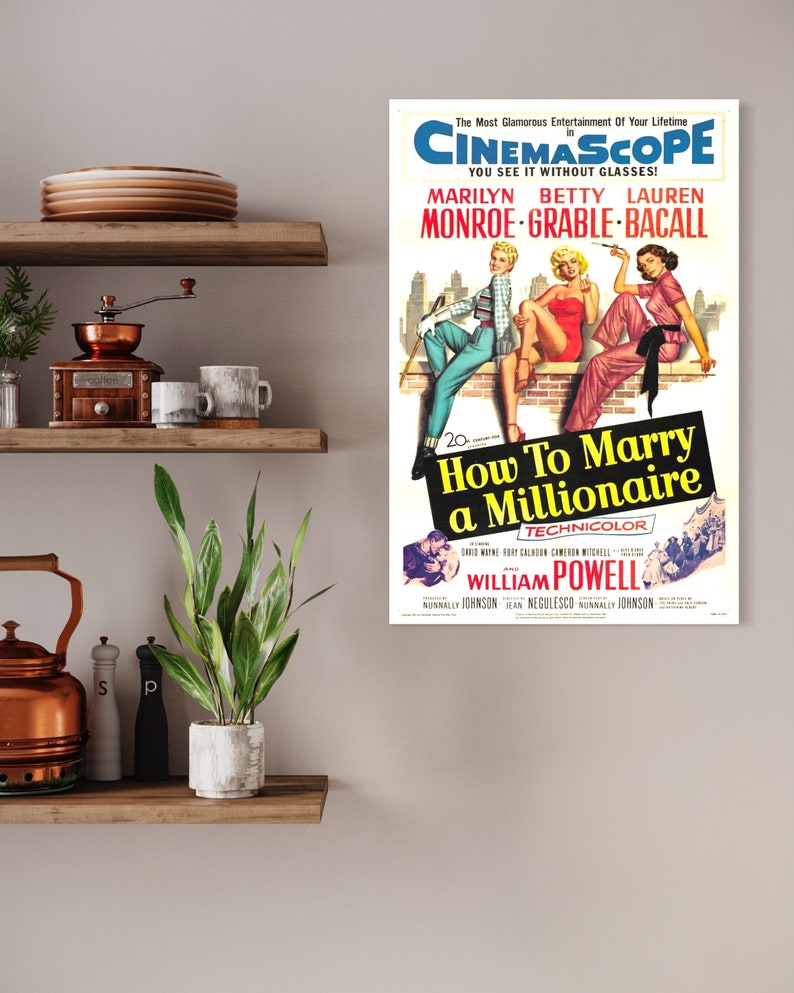 How to Marry a Millionaire Movie Poster Reproduction. Wall Art ...