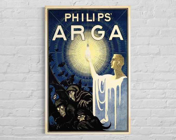 Philips Arga Lampen Poster, Published in 1917 by Albert Hahn, Light ...