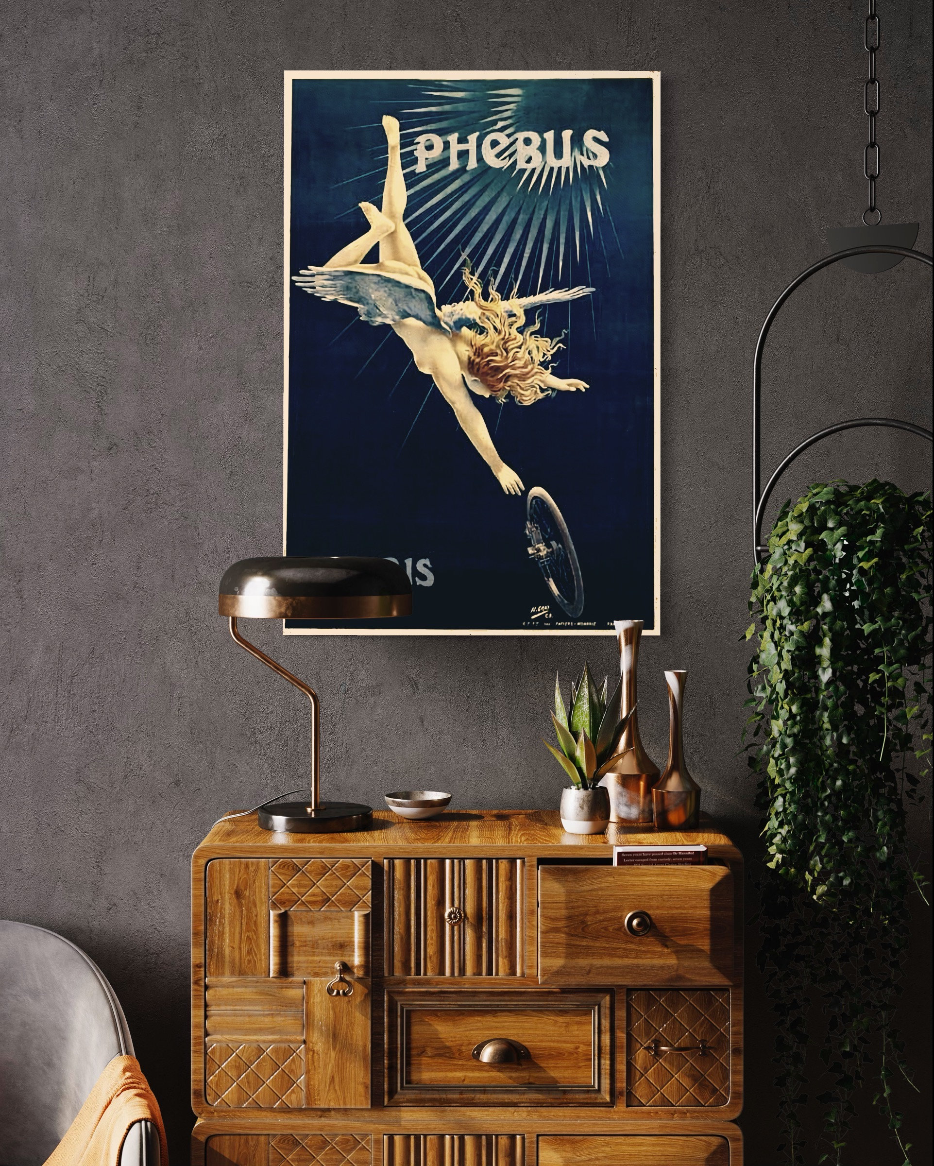 Phebus Bicycles Paris Poster, Vintage Advertising Reproduction ...