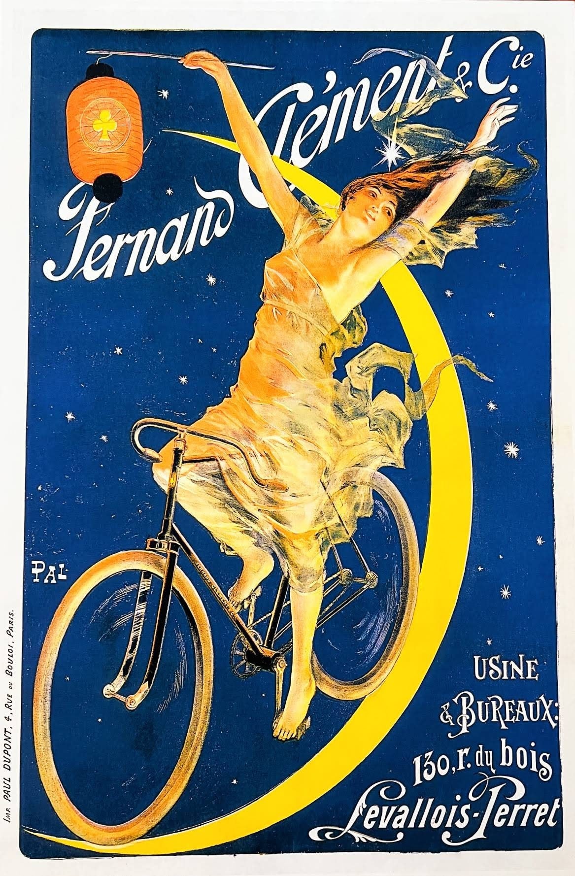 Fernand Clemente Cycles Poster, Colorful Bicycle Poster, Giclee Art ...