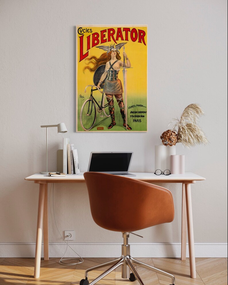 The Cycles Liberator, Poster, Art Deco Image, French Advertising ...