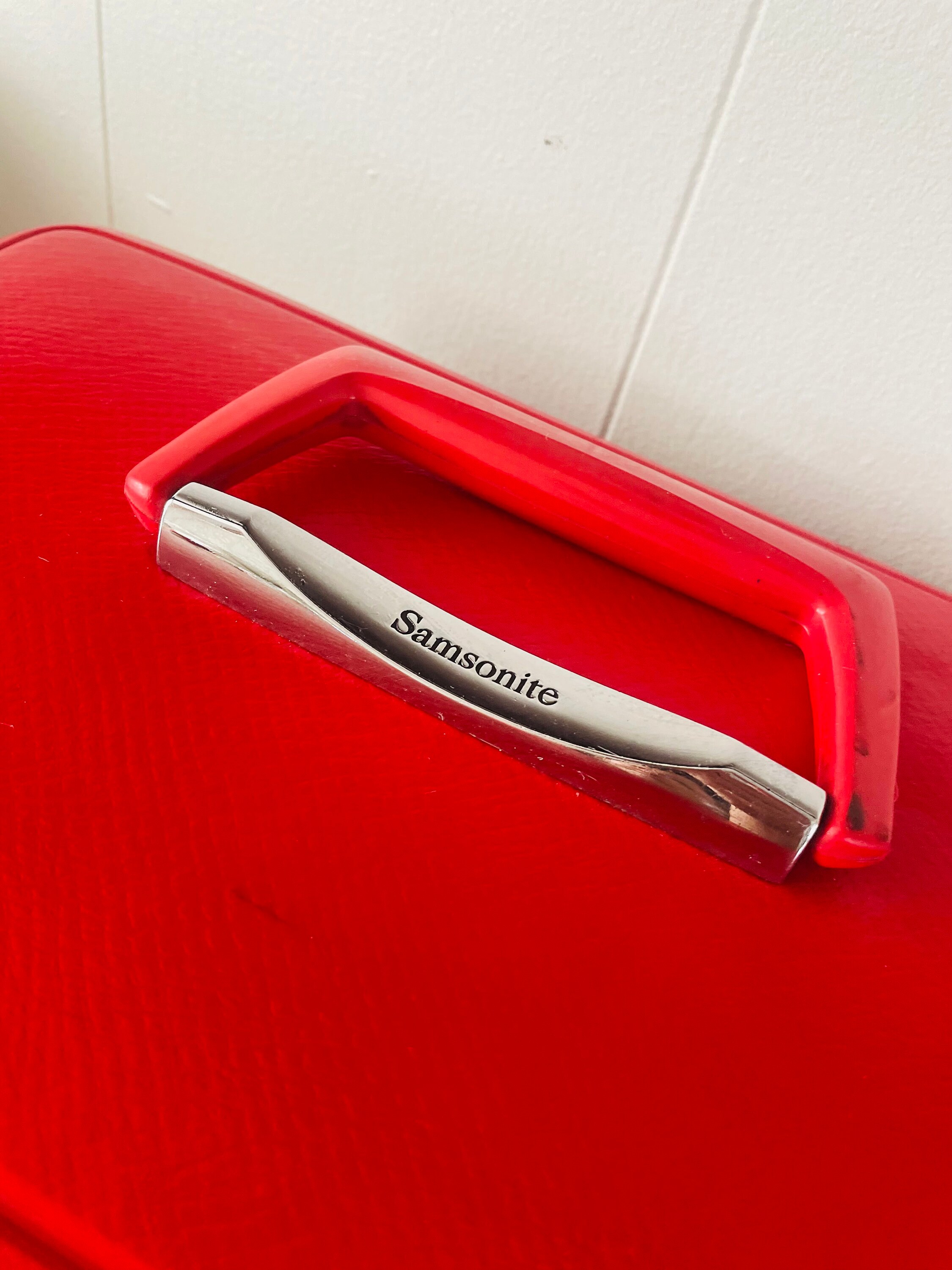 Vintage Retro Samsonite Train Case Suit Case Red Travel Case Makeup ...