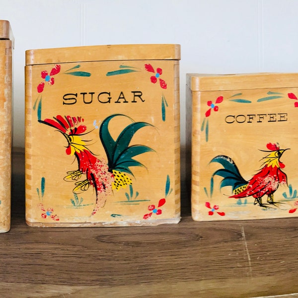 Rooster Canister Set - Etsy