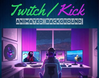 Owl Twitch / Kick Animated Background Streaming Screens - Etsy