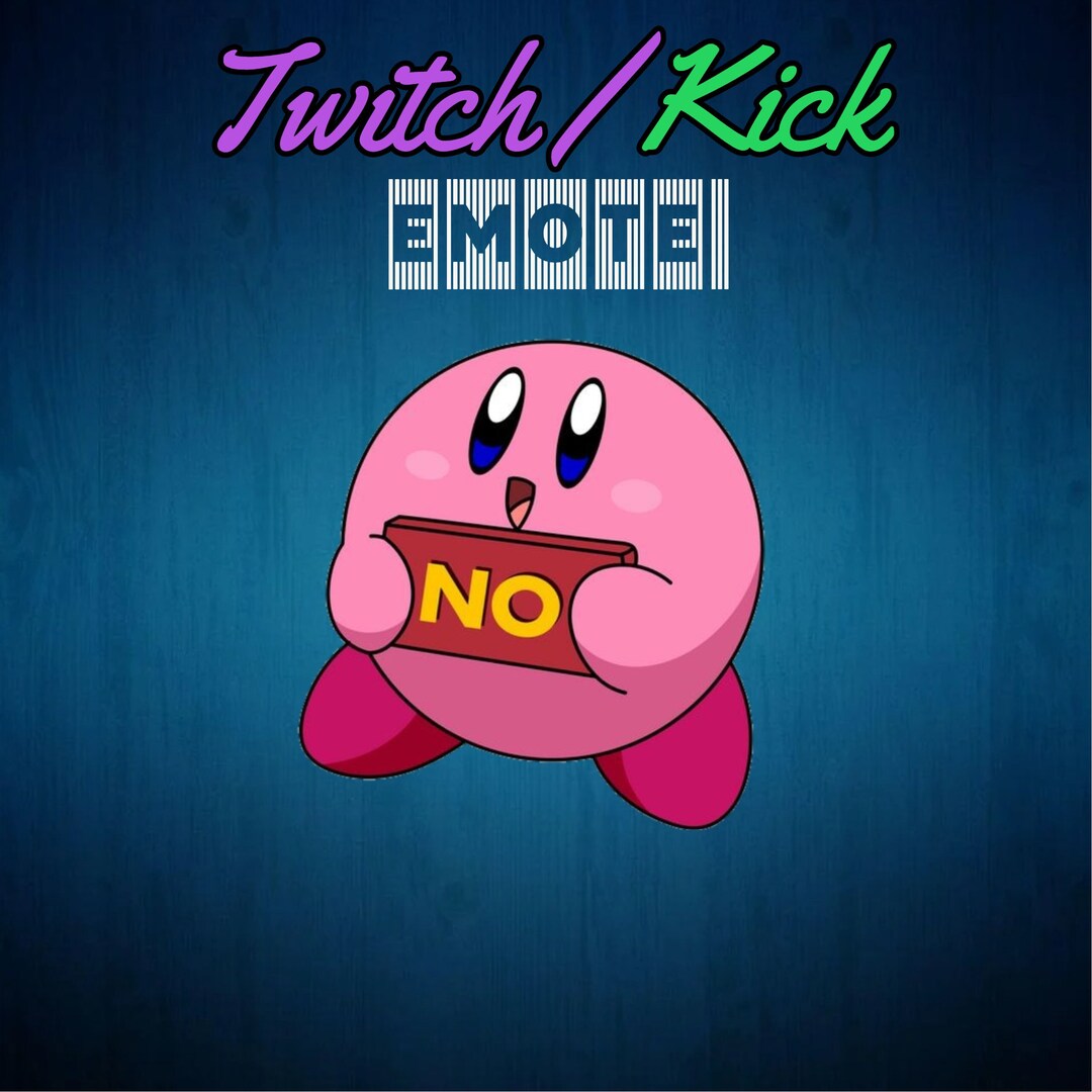 Kirby No Twitch, Discord Emote , Kick, Overlay, Streaming, Emote ...