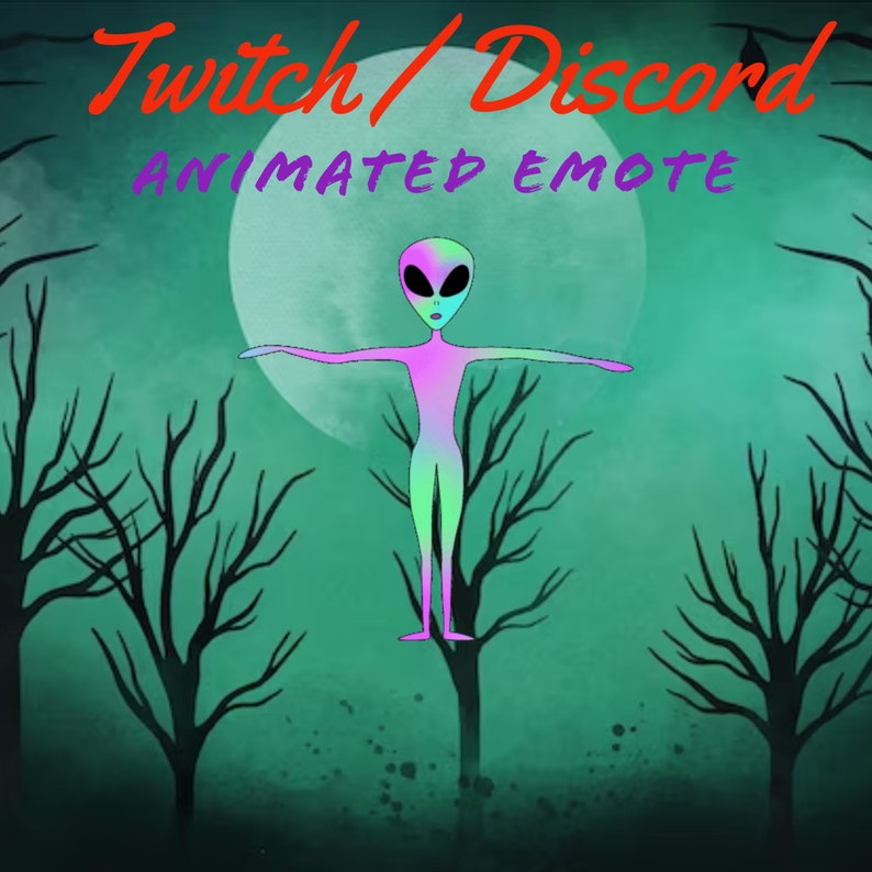 Dancing Alien Twitch, Discord Emote ,kick, Streamer, Streaming Emotes ...