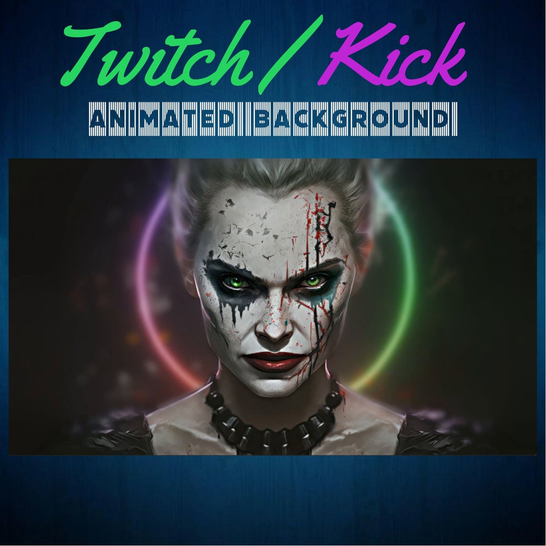 Miss Quinn Twitch / Kick Animated Background Streaming Screens - Etsy