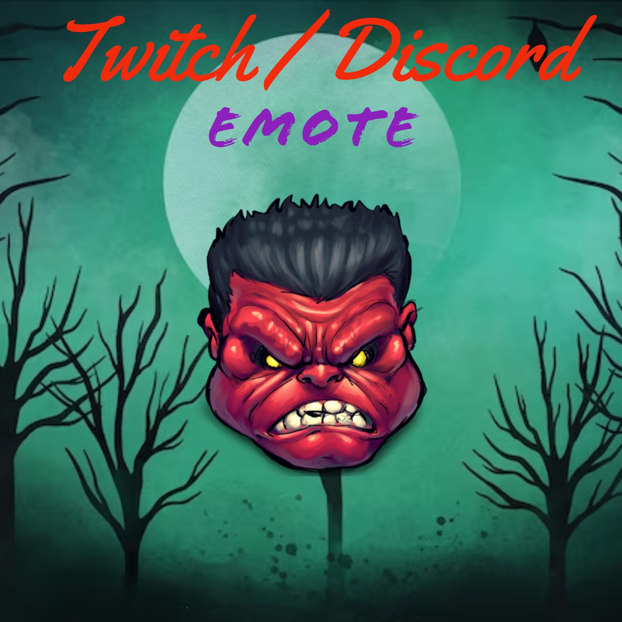 Devil Hulk Twitch Kick Discord Emote Halloween Horror - Etsy