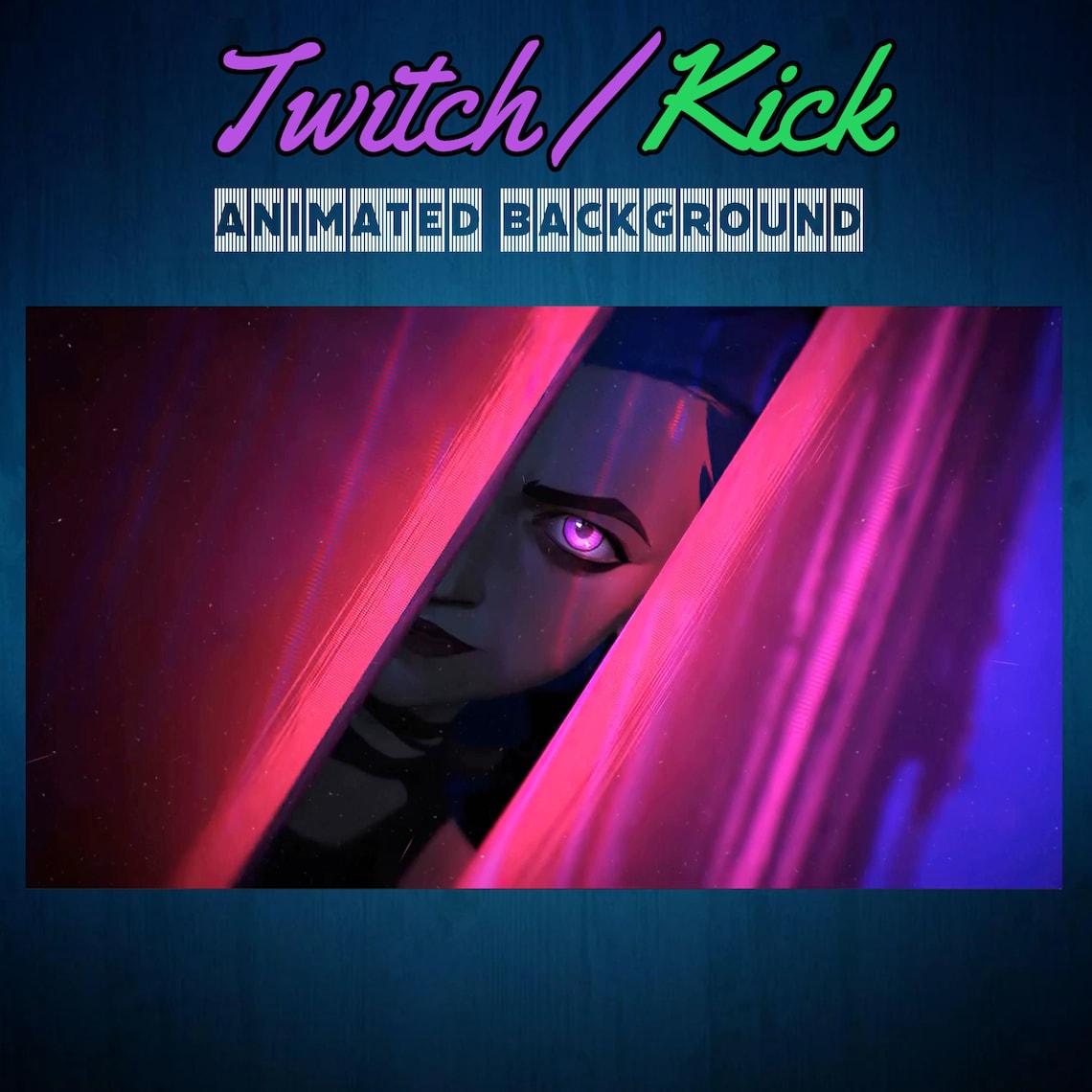 Girl Behind Curtain Twitch / Kick Animated Background Streaming Screens ...