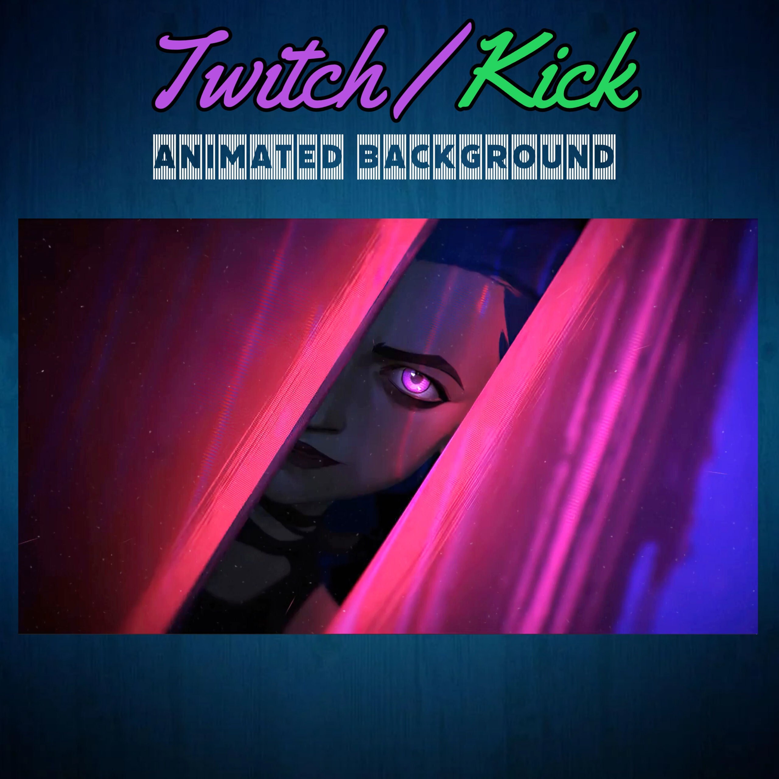 Girl Behind Curtain Twitch / Kick Animated Background Streaming Screens ...