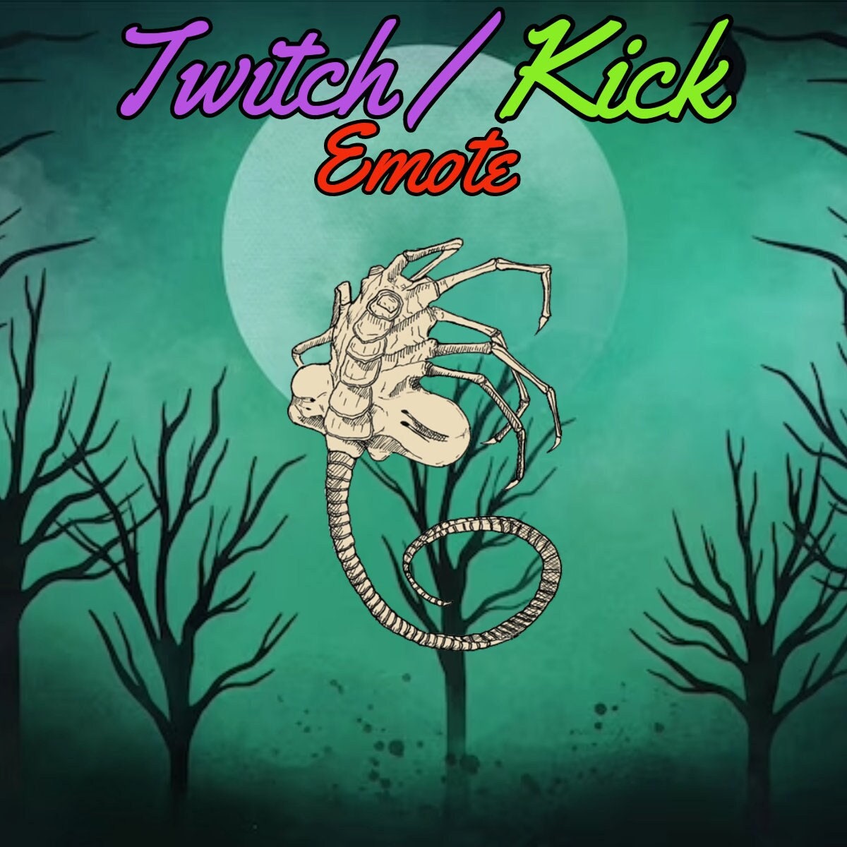 Alien Face Hugger Twitch, Discord Emote ,kick, Streamer, Streaming ...