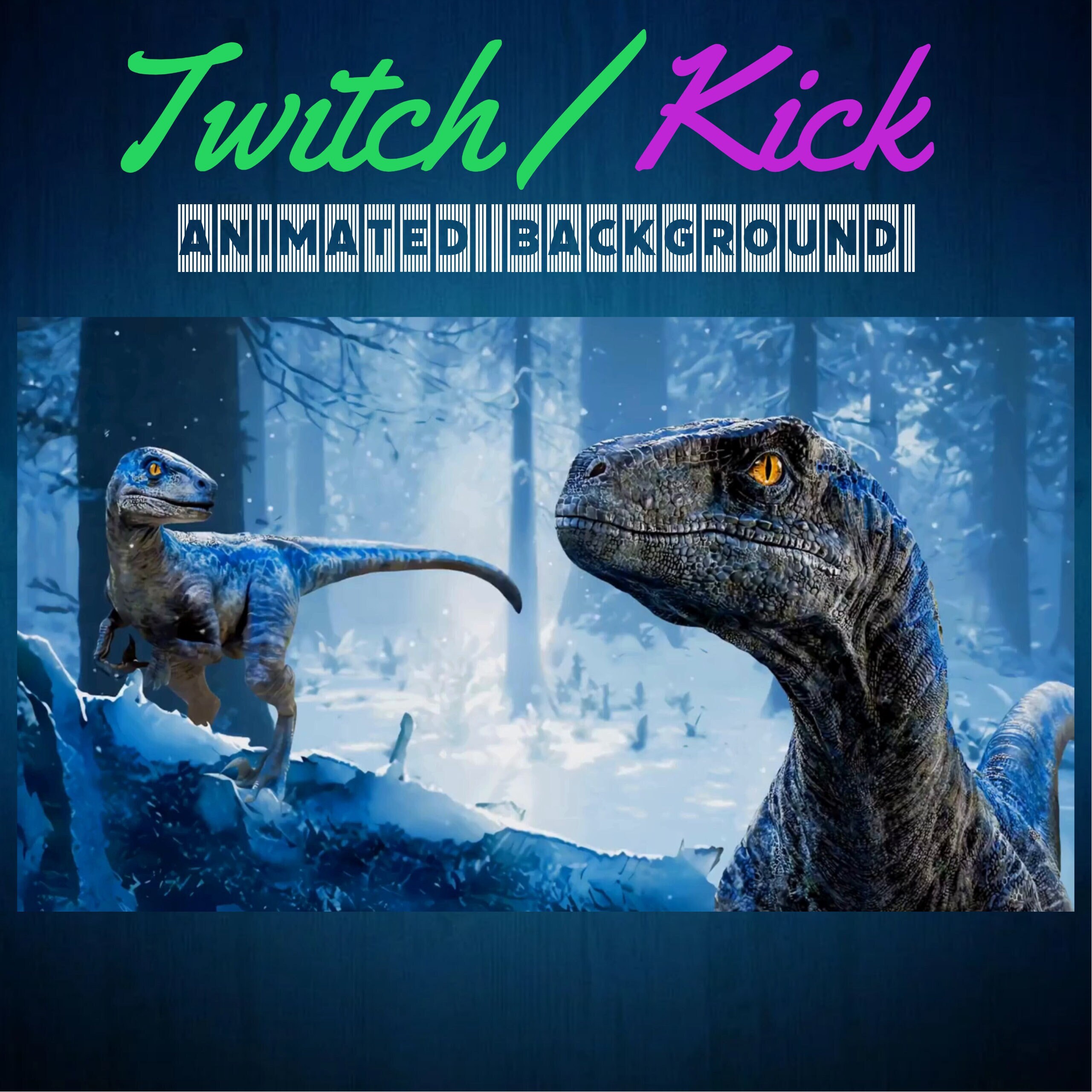 Jurassic Park Raptor Twitch / Kick Animated Background Streaming ...