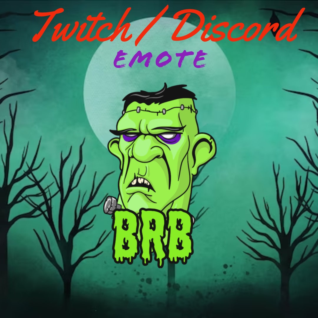 BRB Frankenstein Discord Emote Halloween Horror Overlay - Etsy