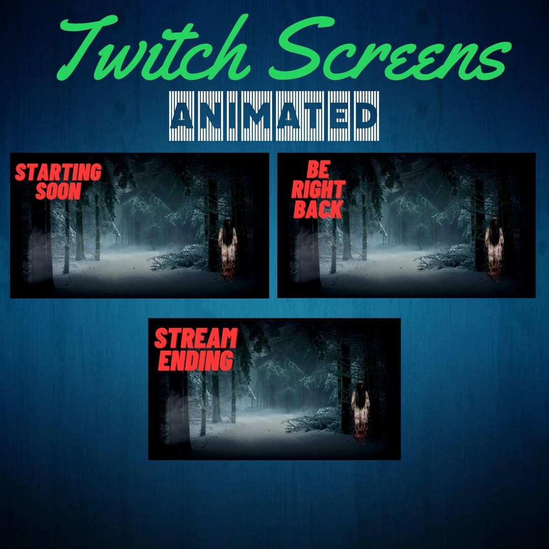 Twitch Streaming Screens spooky Starting Soon, Be Right Back, Stream ...