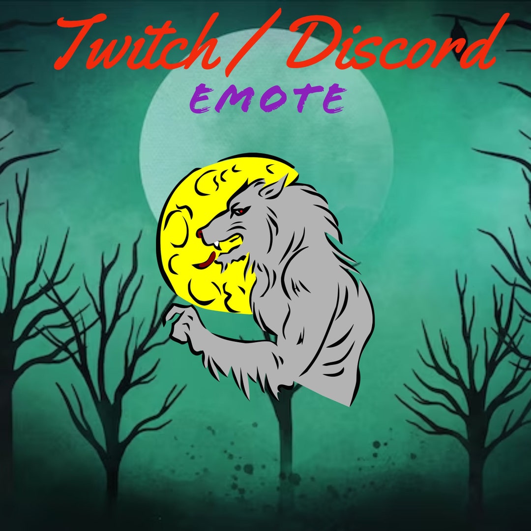 Werewolf Twitch Discord Emote Halloween Horror Overlay - Etsy