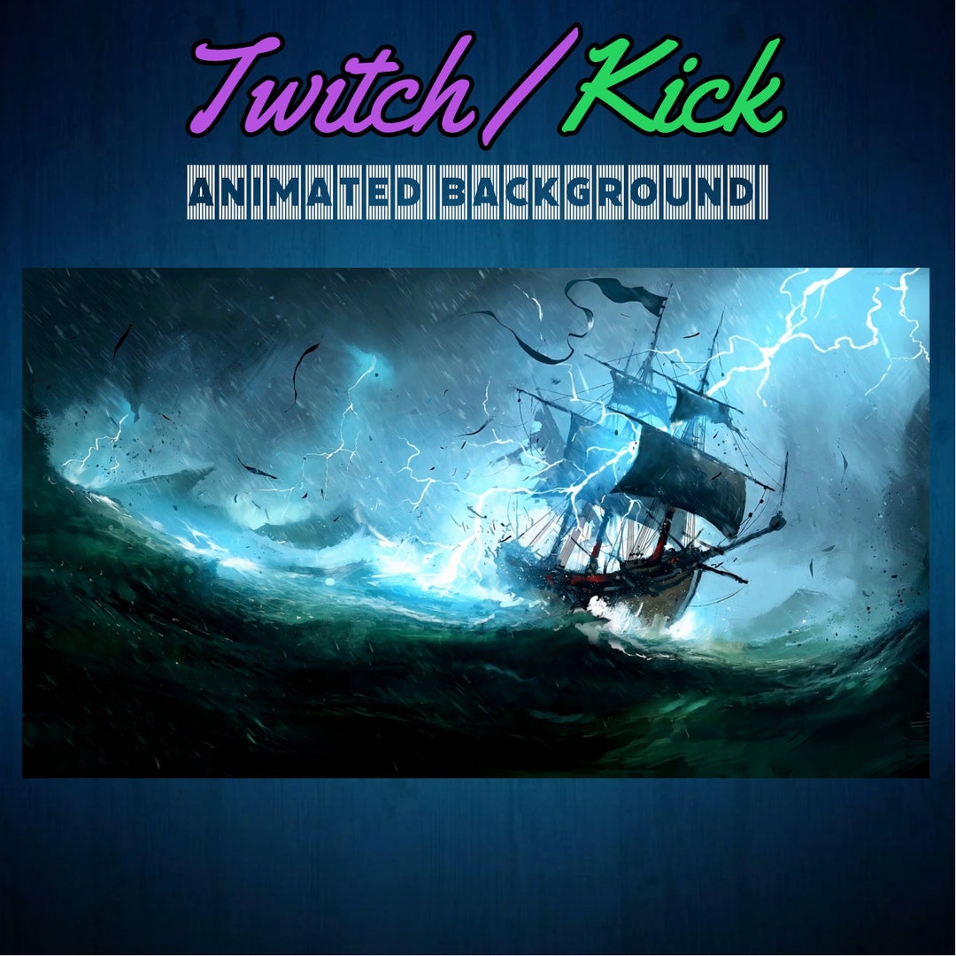 Pirate Ship Twitch / Kick Animated Background Streaming Screens - Etsy