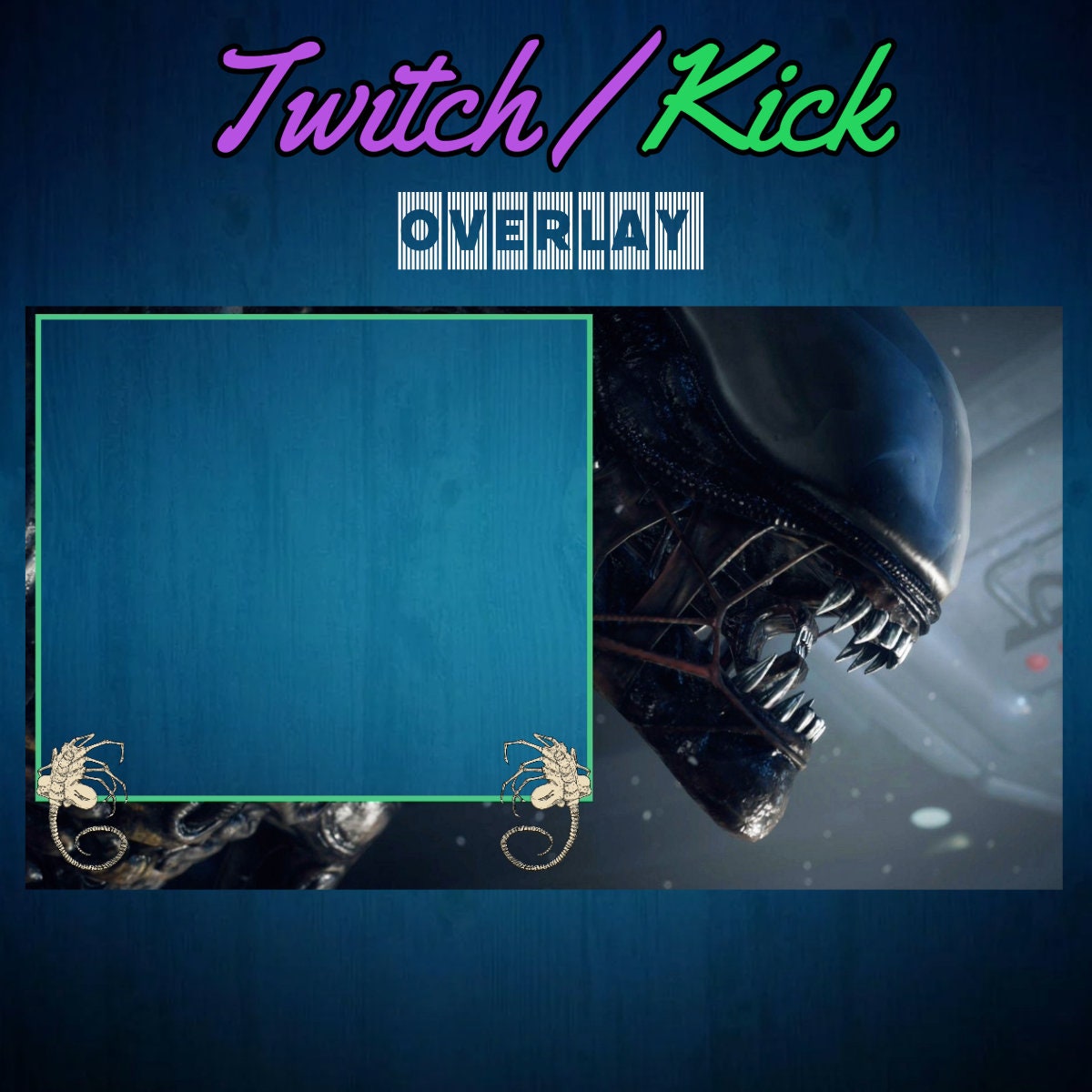Aliens Twitch / Kick Overlay, Gamer, Streamer, Kick, Streaming Overlay ...