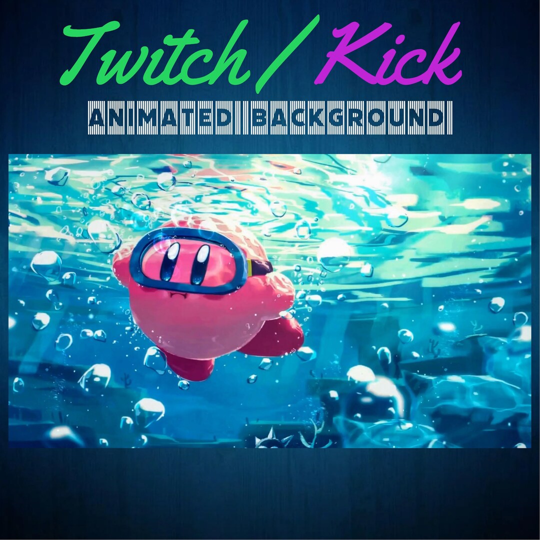 Buy Kirby Twitch / Kick Animated Background Streaming Screens Online in ...