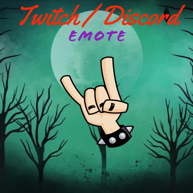 Rock Hands Twitch, Discord Emote , Kick, Rock, Horror, Overlay ...