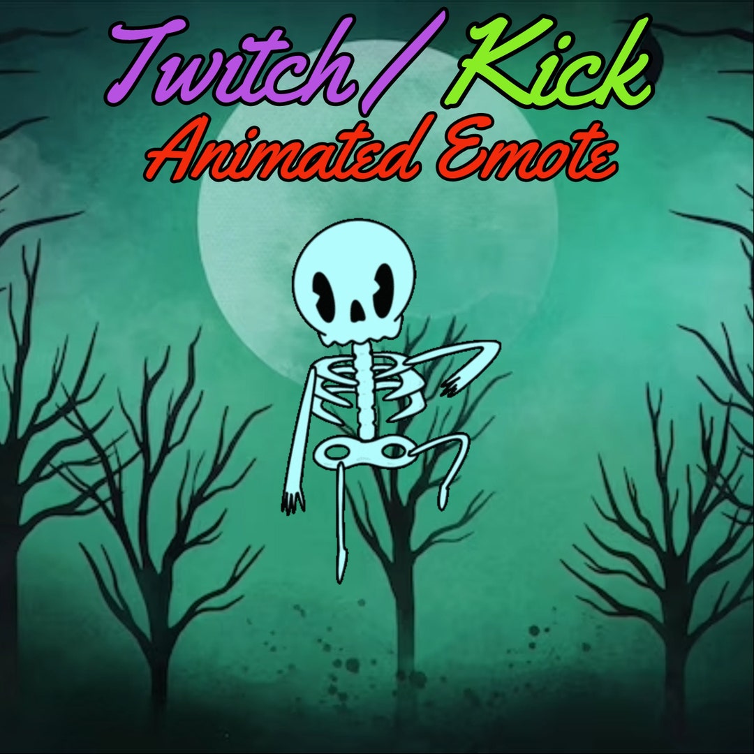 Dancing Skeleton Twitch Discord Emote kick Streamer - Etsy