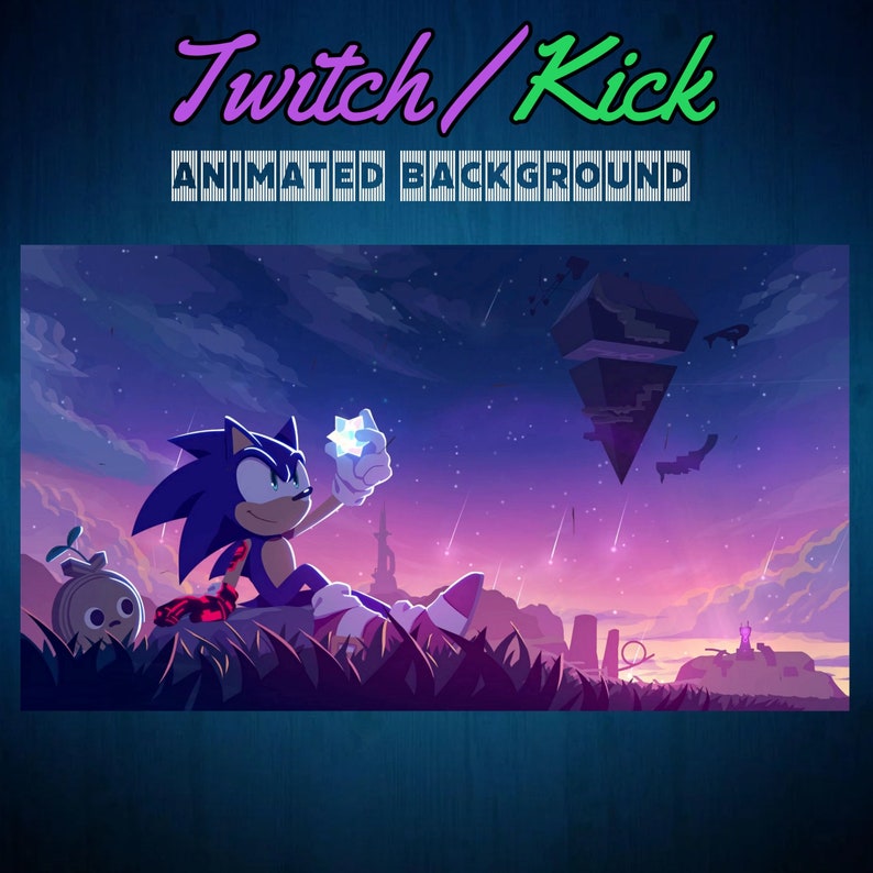 Pantallas de transmisión de fondo animadas de Sonic Twitch / Kick - Etsy México