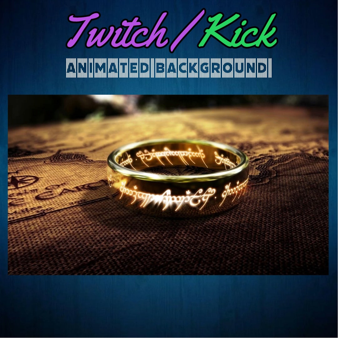 Lord of the Rings Twitch / Kick Animated Background Streaming Screens ...