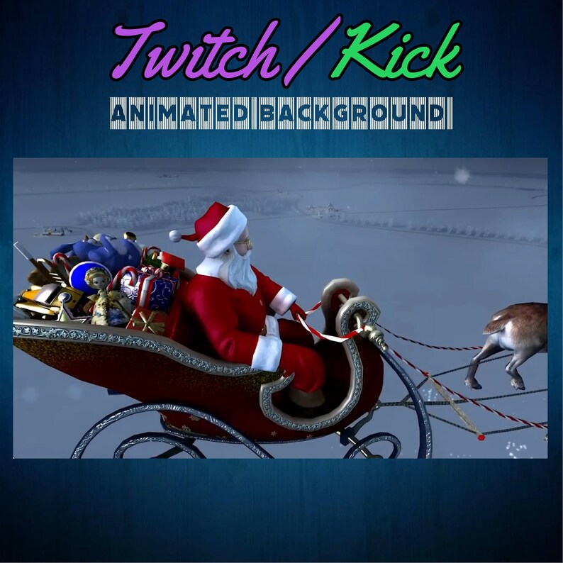 Santa Claus Twitch / Kick Animated Background Streaming Screens - Etsy