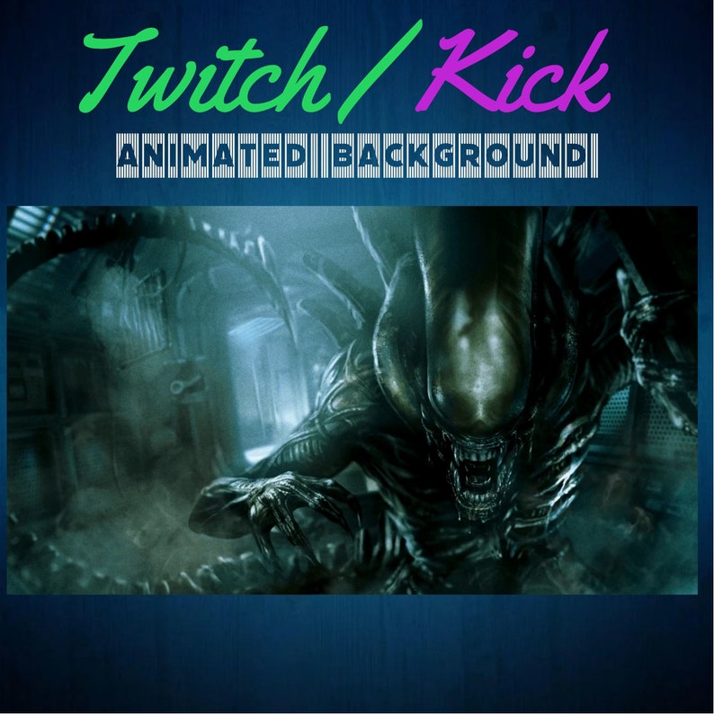 Alien Twitch / Kick Animated Background Streaming Screens - Etsy