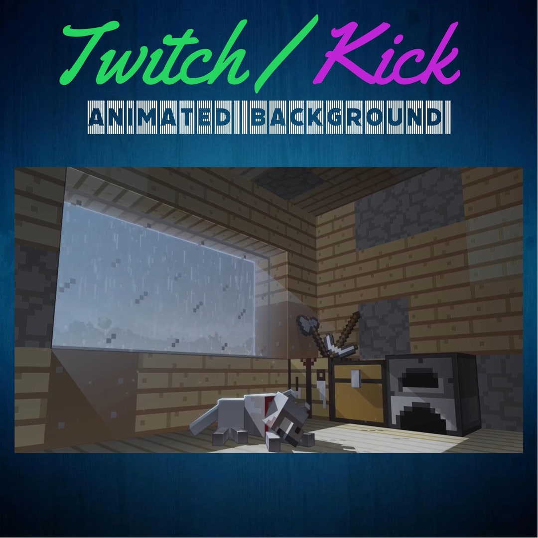 MC Rain Twitch / Kick Animated Background Streaming Screens - Etsy