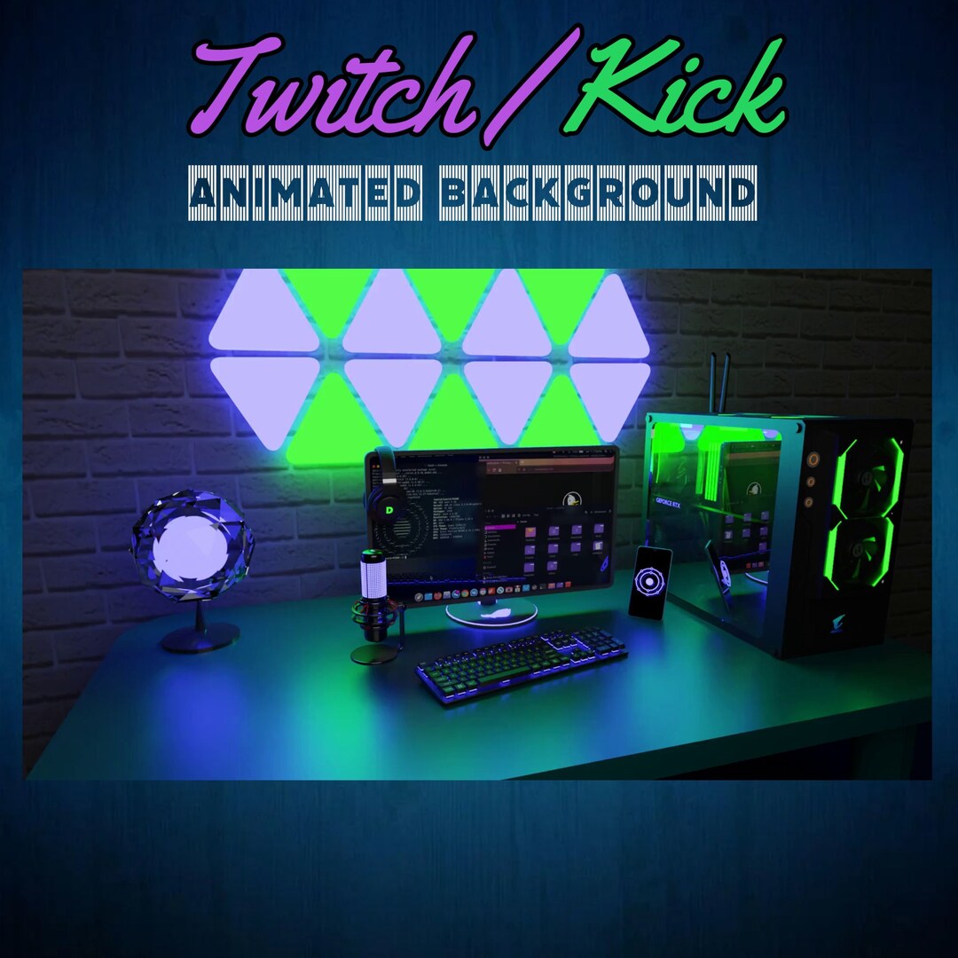 Gaming Room Twitch / Kick Animated Background Streaming Screens - Etsy
