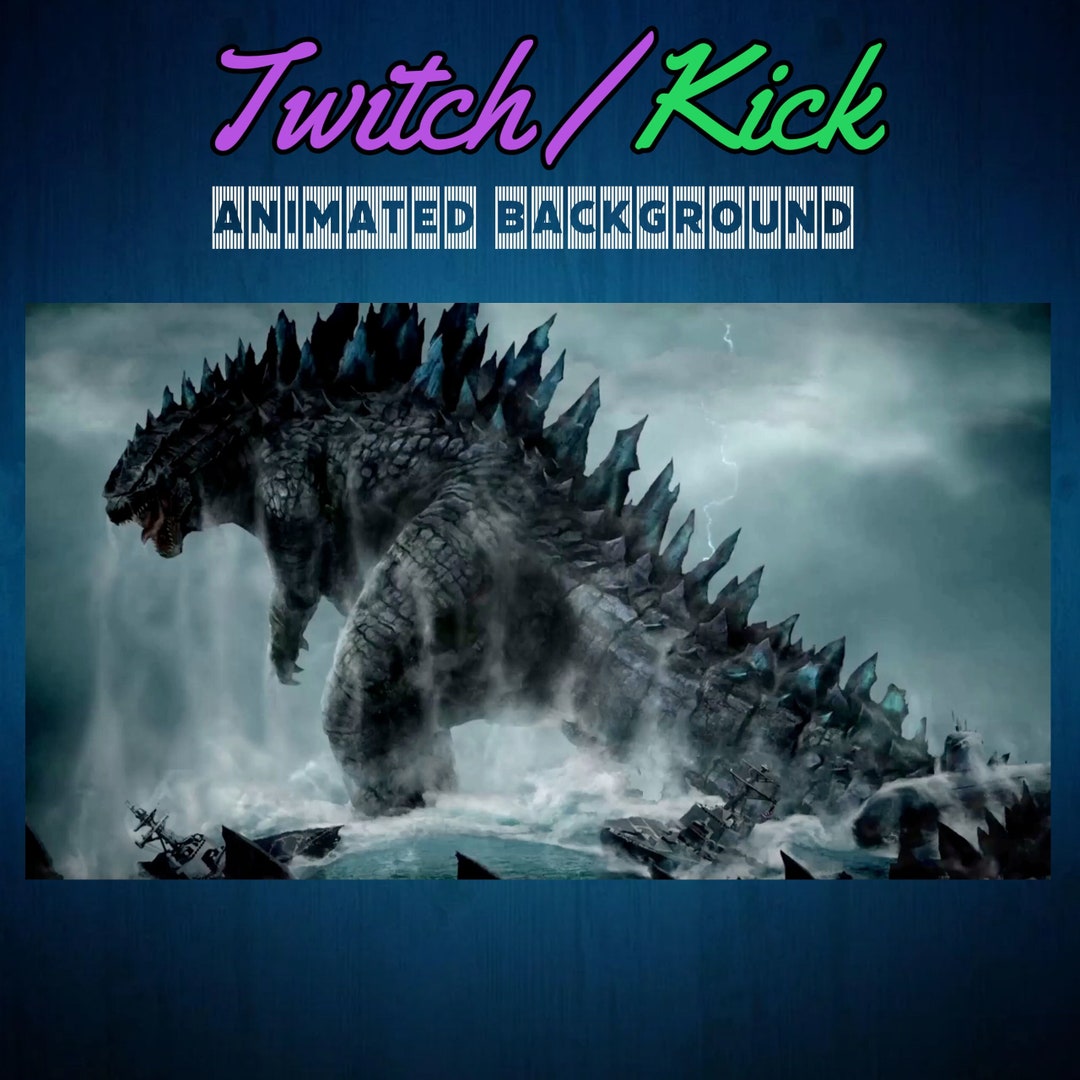 Godzilla Twitch / Kick Animated Background Streaming Screens - Etsy Canada