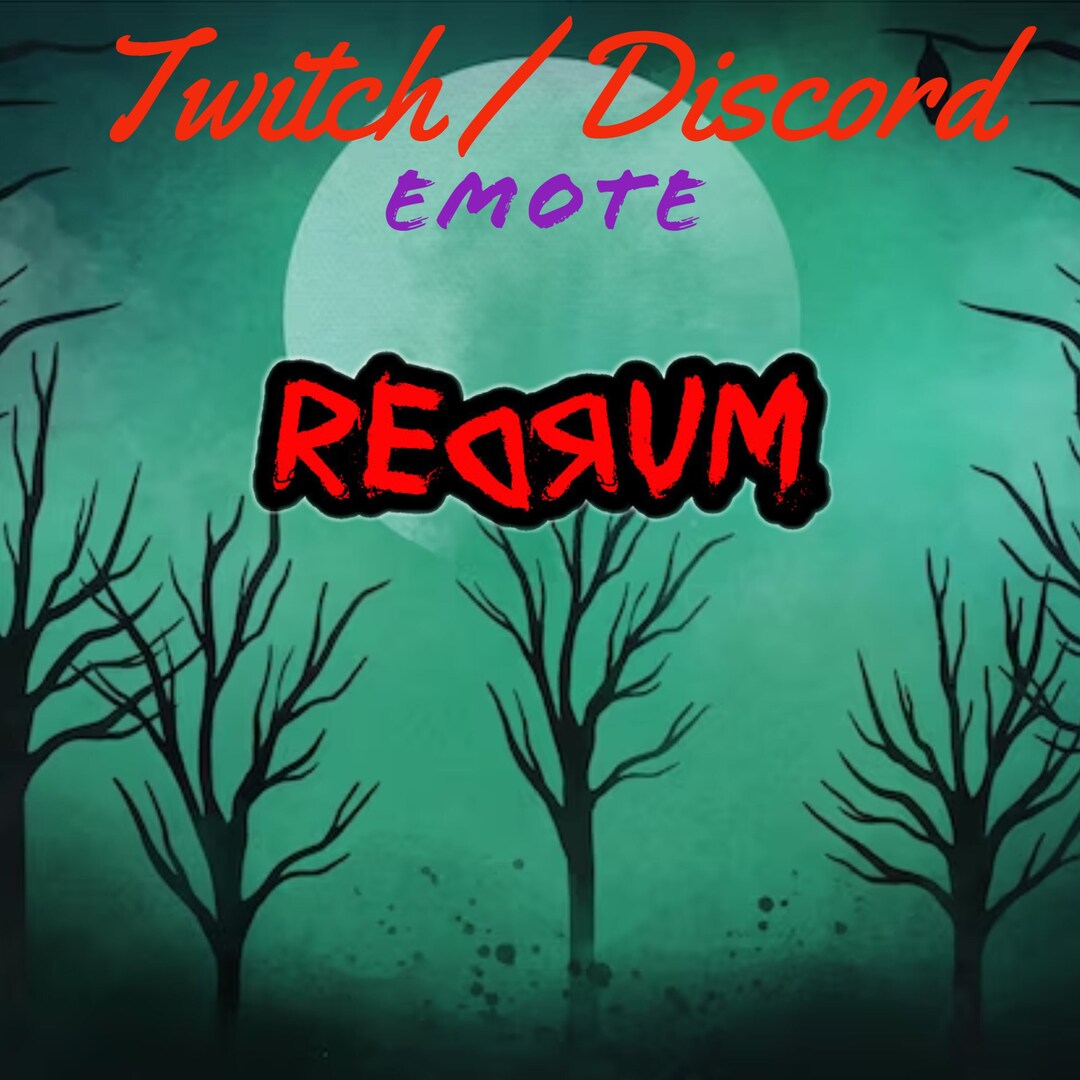 Redrum, Discord Emote , Halloween, Horror, Overlay, Streaming, Emote - Etsy