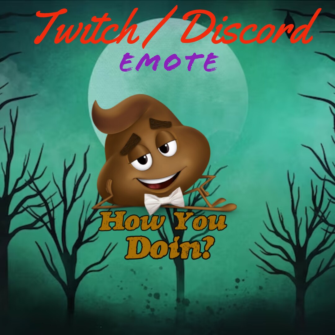 Hoe gaat het Twitch Discord Emote Joey Friends TV Poep - Etsy Nederland