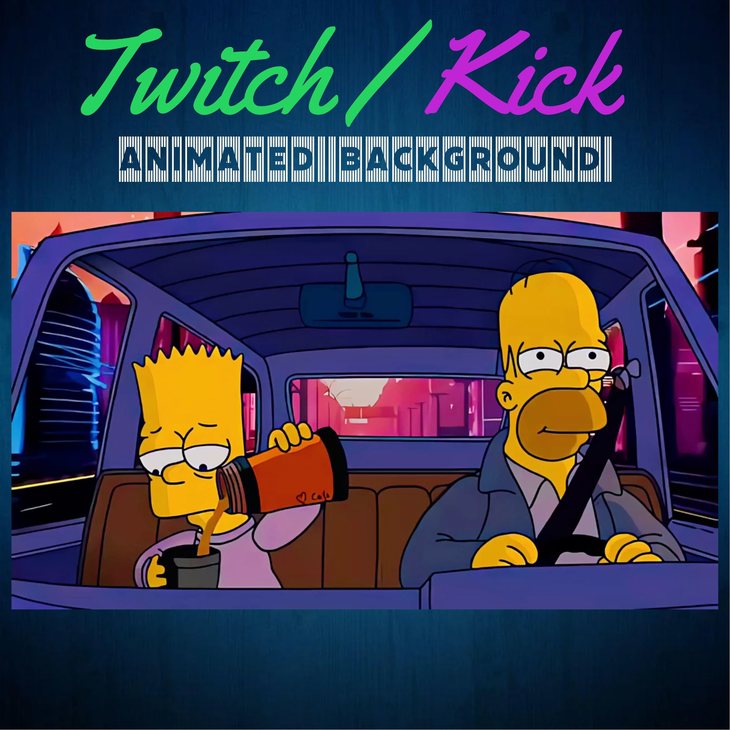 Simpsons Twitch / Kick Animated Background Streaming Screens - Etsy