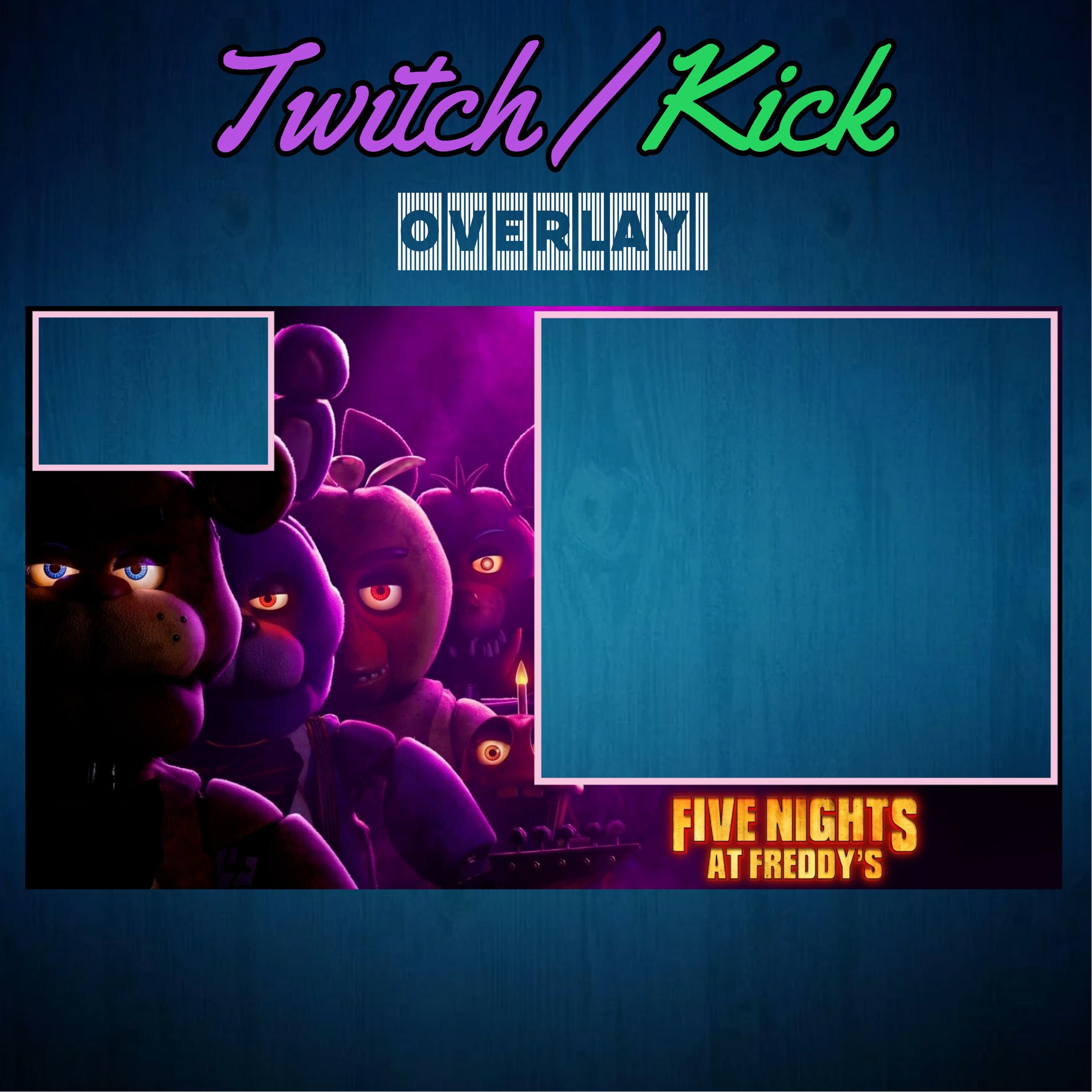 Five Nights at Freddy's Twitch Overlay, Gamer, Streamer, Kick ...